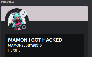 Francis on Twitter: "If Mamon sends you a link in DMs, don't click it! She got hacked! Add her ...