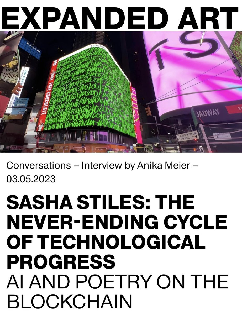EXPANDED.ART on Twitter: "To read @SashaStiles’ full interview with Anika Meier (@postanika) in ...