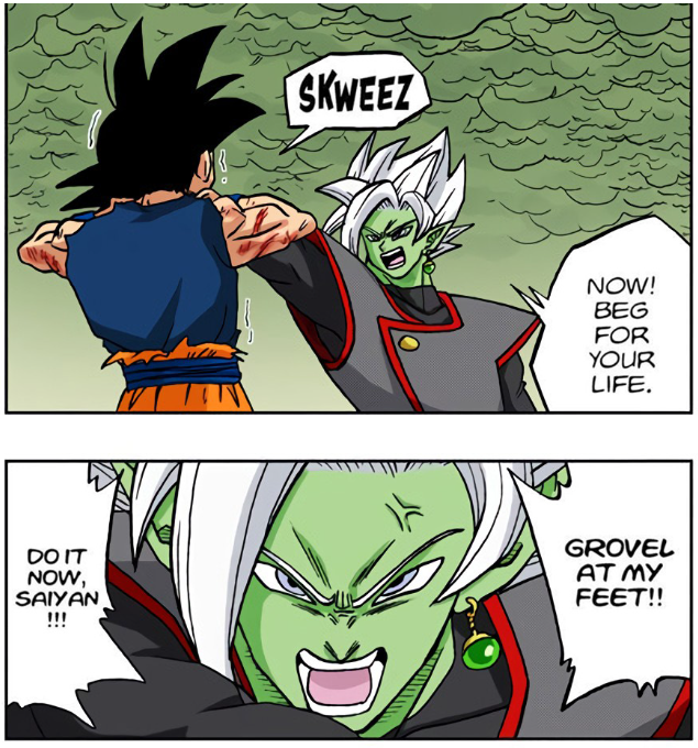 Merged Zamasu Chokes The Life From S.. | Dragon Ball Manga Panels さんの ...