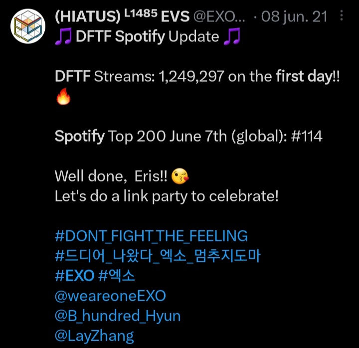 َ on Twitter: "Mind you, both 2021 Dream title tracks have out steamed DFTF by a large margin as ...