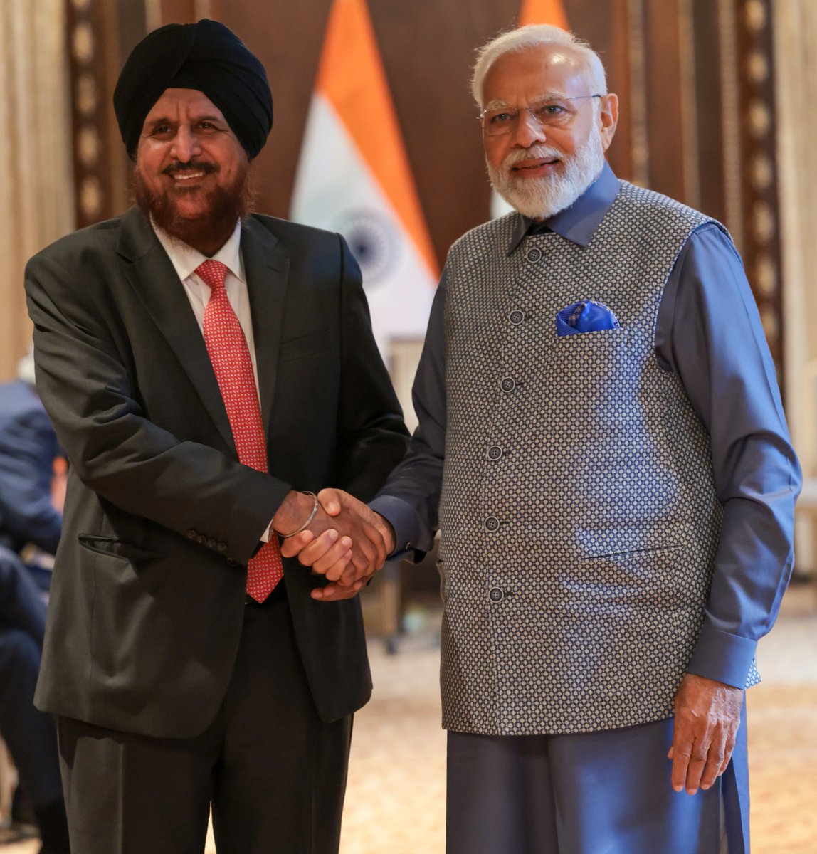 PM @narendramodi met Prof. Jagmohan S. Raju, the Director of the ...