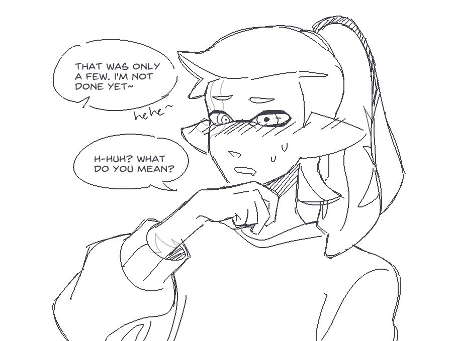 #splatoon finally drew 3 and 8 kiss like