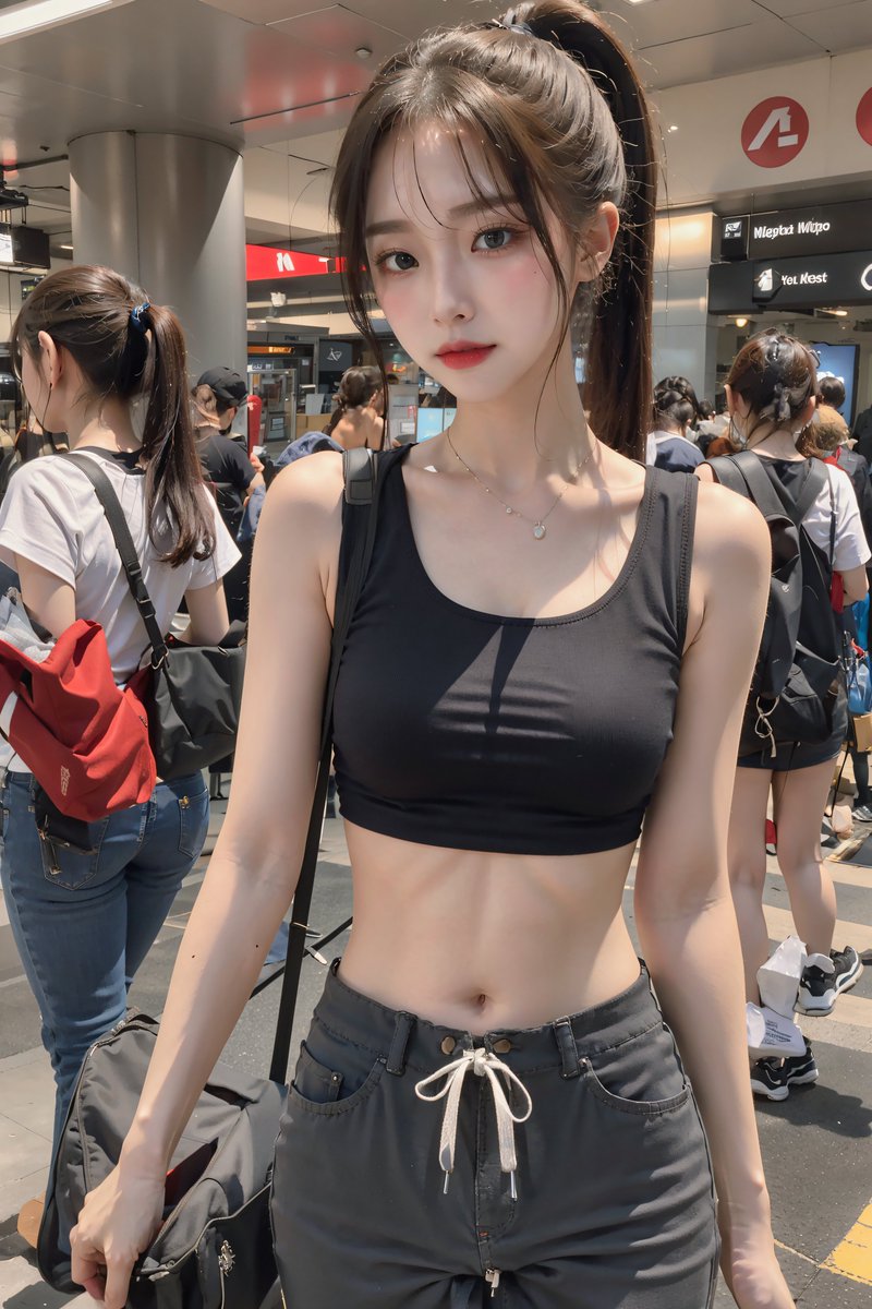 Subway_tank top | SanKo #pixiv #pixiv AI_SanKo @sanko119