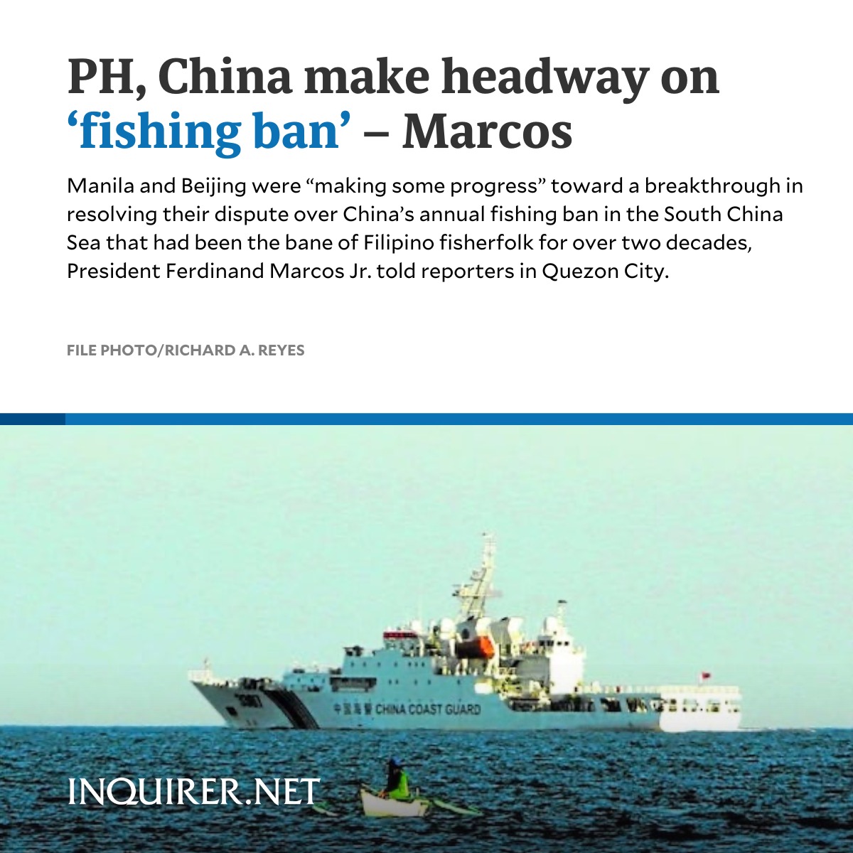 Inquirer on Twitter: "President Ferdinand Marcos Jr. said the two sides had reached the point of ...
