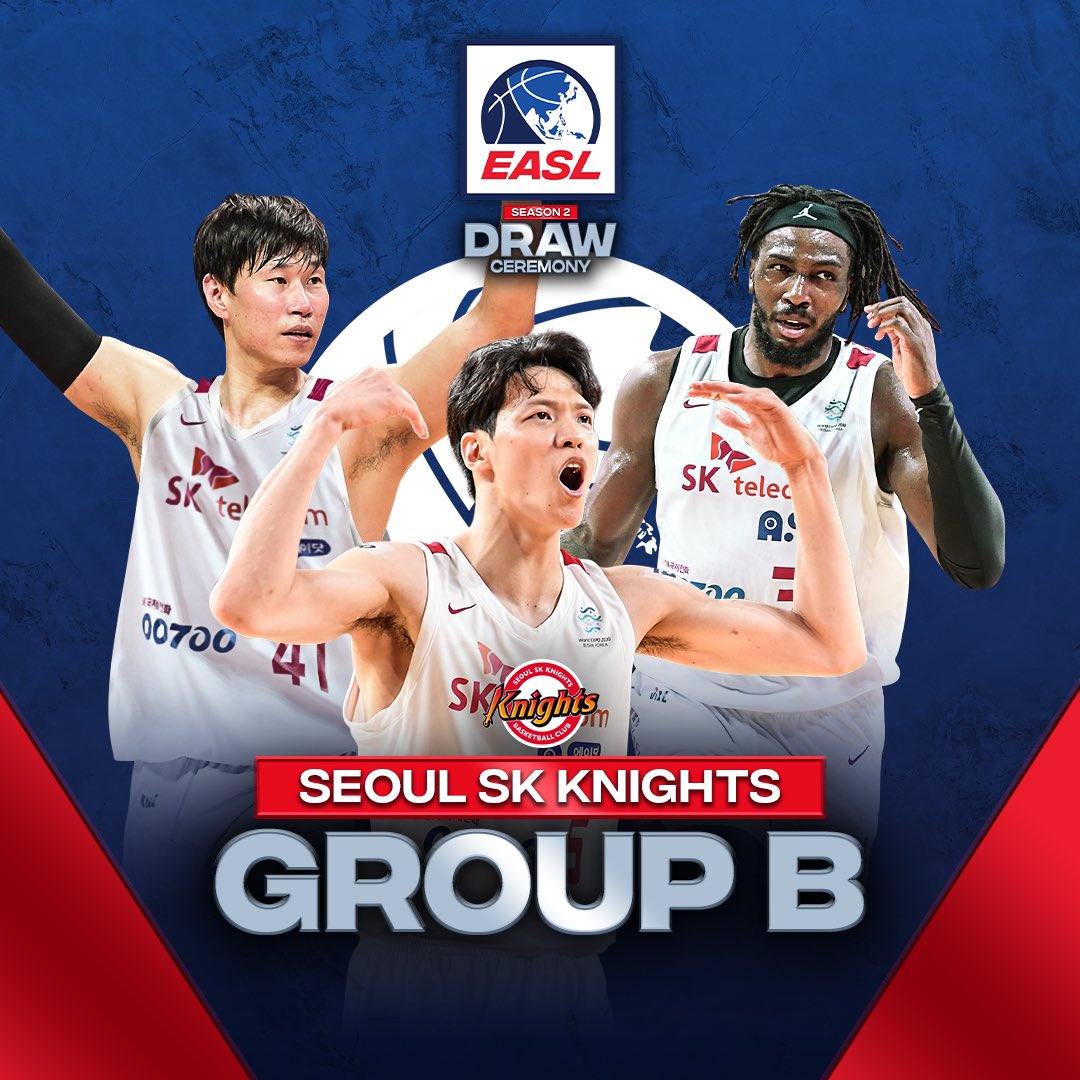 東アジアスーパーリーグ(EASL) on Twitter: "グループB‼︎ ソウルSKナイツ(KBL) ベイエリアドラゴンズ 琉球ゴールデンキングス(B.LEAGUE) バランガイ・ジネブラ ...