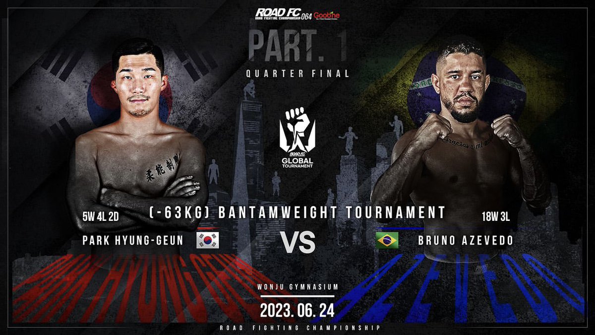雷神坊主 on Twitter: "ROAD FCのバンタム級TがRIZINファン必見過ぎる件👀 ︎ スーチョル、ムン・ジェフン、ヤン・ジヨン、日本からは #原口央 が出場 ︎ BDでジョリー ...
