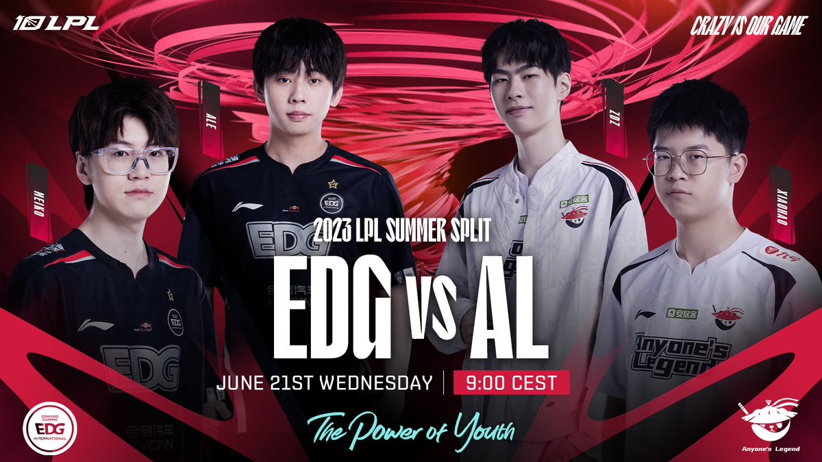 LPL on Twitter: "IT'S #LPL TIME! Wake up to the sound of EDG and AL exchanging blows at 9AM ...