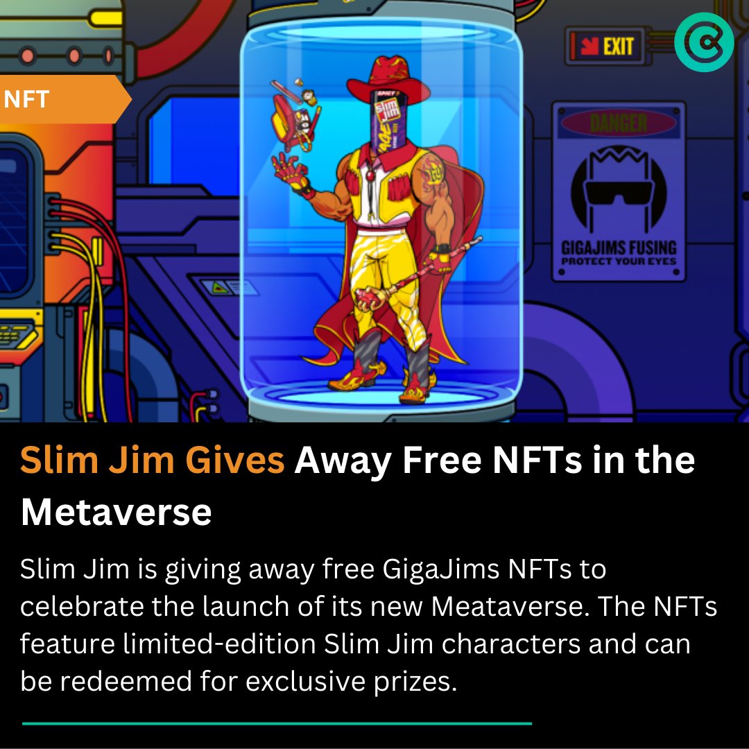 CoinCrux on Twitter: "Slim Jim Gives Away Free NFTs in the Metaverse Slim Jim is giving away ...