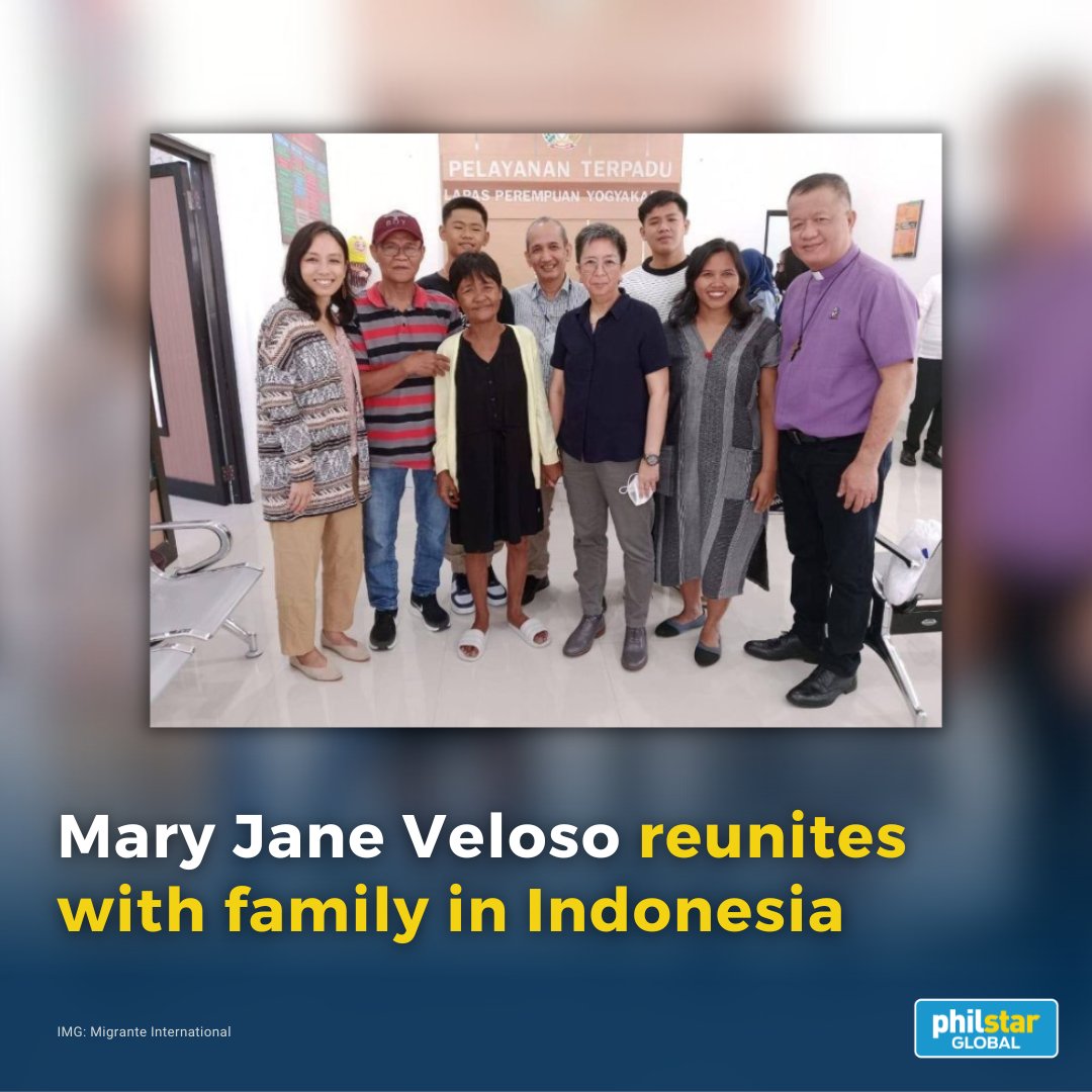 Philstar.com on Twitter: "TWO DAY REUNION Mary Jane Veloso’s parents and two sons traveled to ...