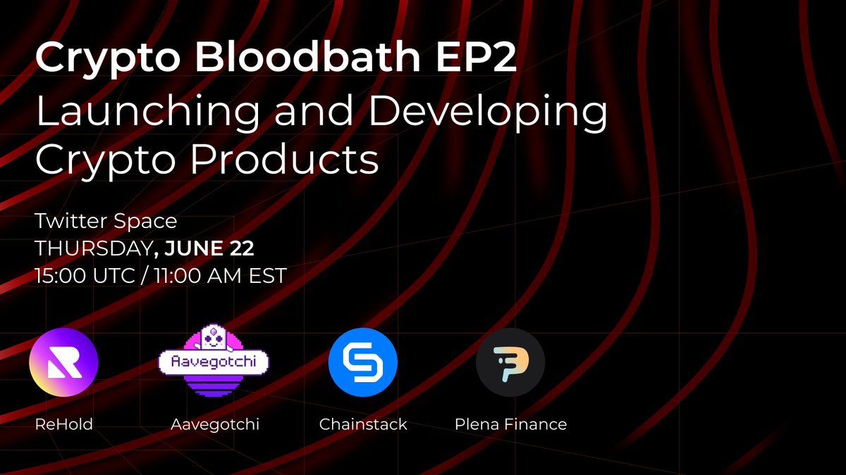 ReHold on Twitter: "Crypto Bloodbath EP2 is coming! Join ReHold's CEO @renat_rehold, CTO ...