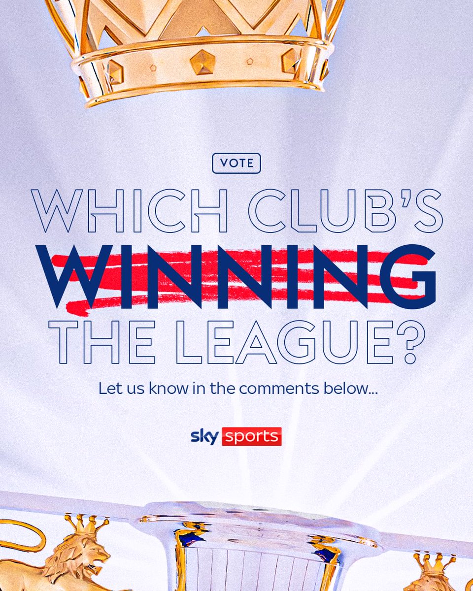 So who is winning the 23/24 Premier League? 🏆🤔 - Thread from Sky Sports ...