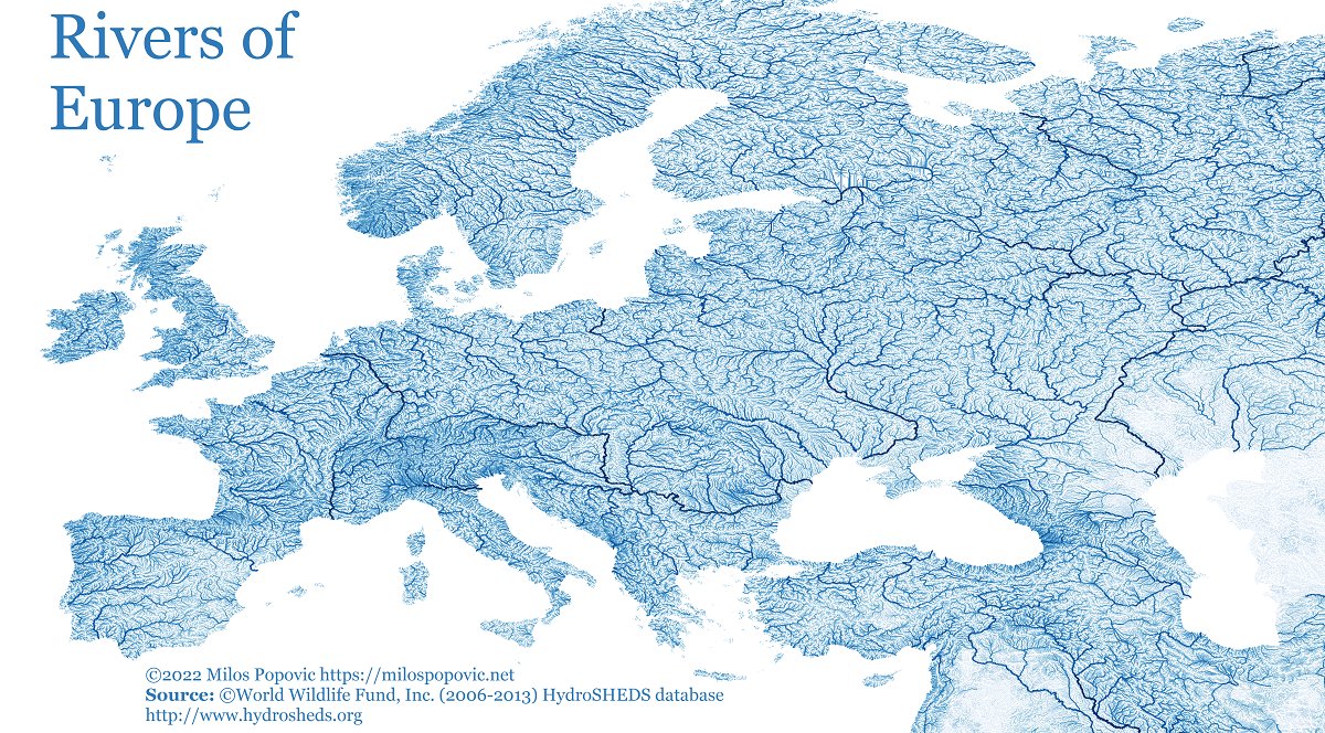Europe Map With Rivers