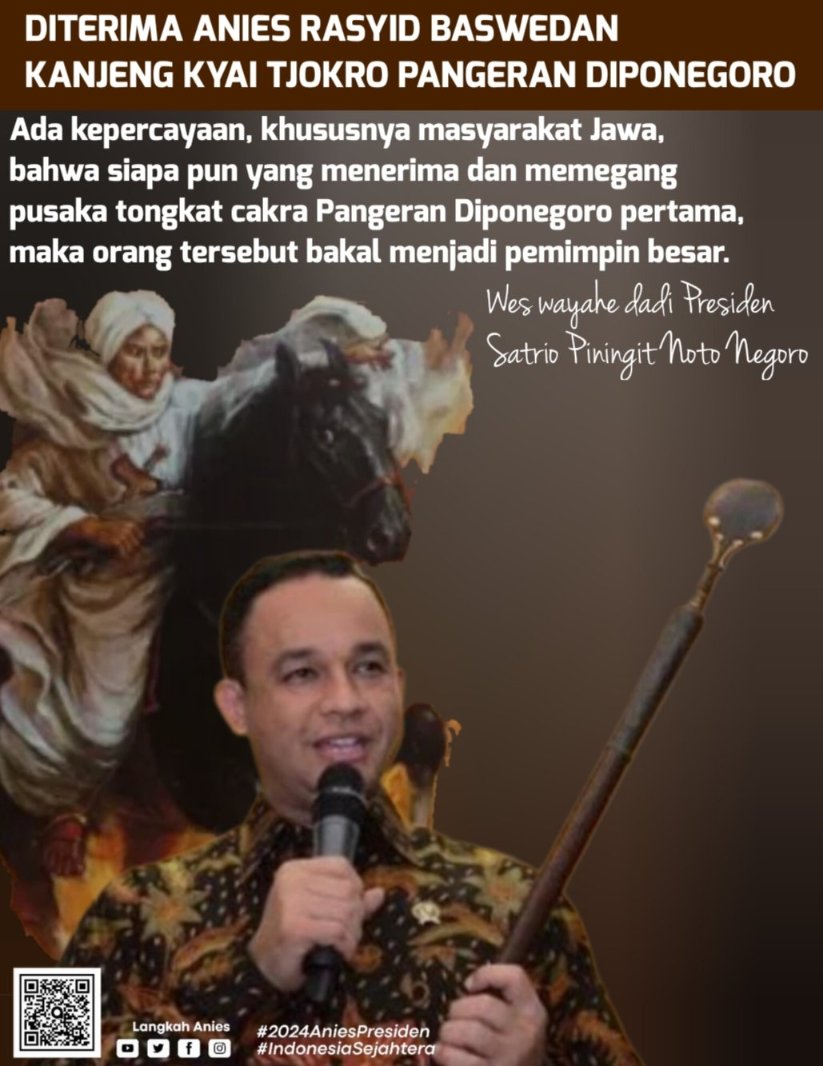 bengkeldodo on Twitter: "Diponegoro ga punya tongkat beliau hanya punya keris 1 saja .. dalam ...