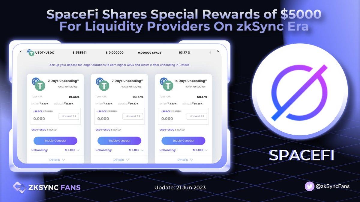 SpaceFi 🪐 zkSync & Evmos 🦇🔊 on Twitter: "RT @zkSyncFans: 🏆 @spacefi_io ...