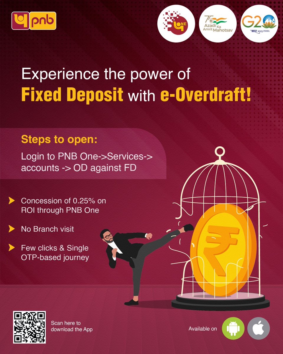 Punjab National Bank on Twitter: "Unlock financial flexibility with e-Overdraft on FD! For more ...