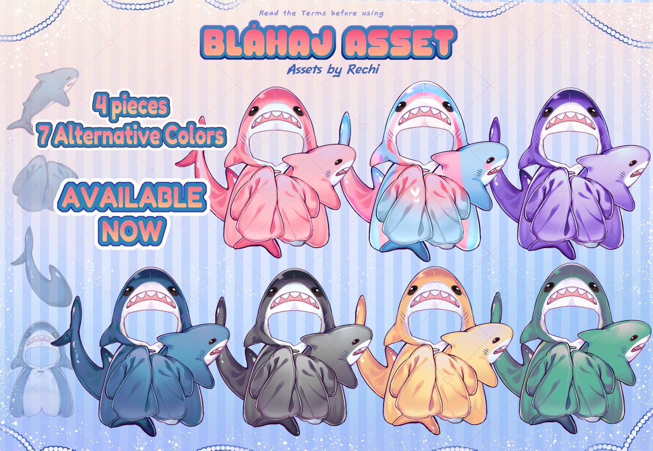 𝐑𝐞𝐜𝐡𝐢 SANA 2023 on Twitter: "My blahaj vtuber asset! 💕 Download it on my Ko-Fi : https://t.co ...