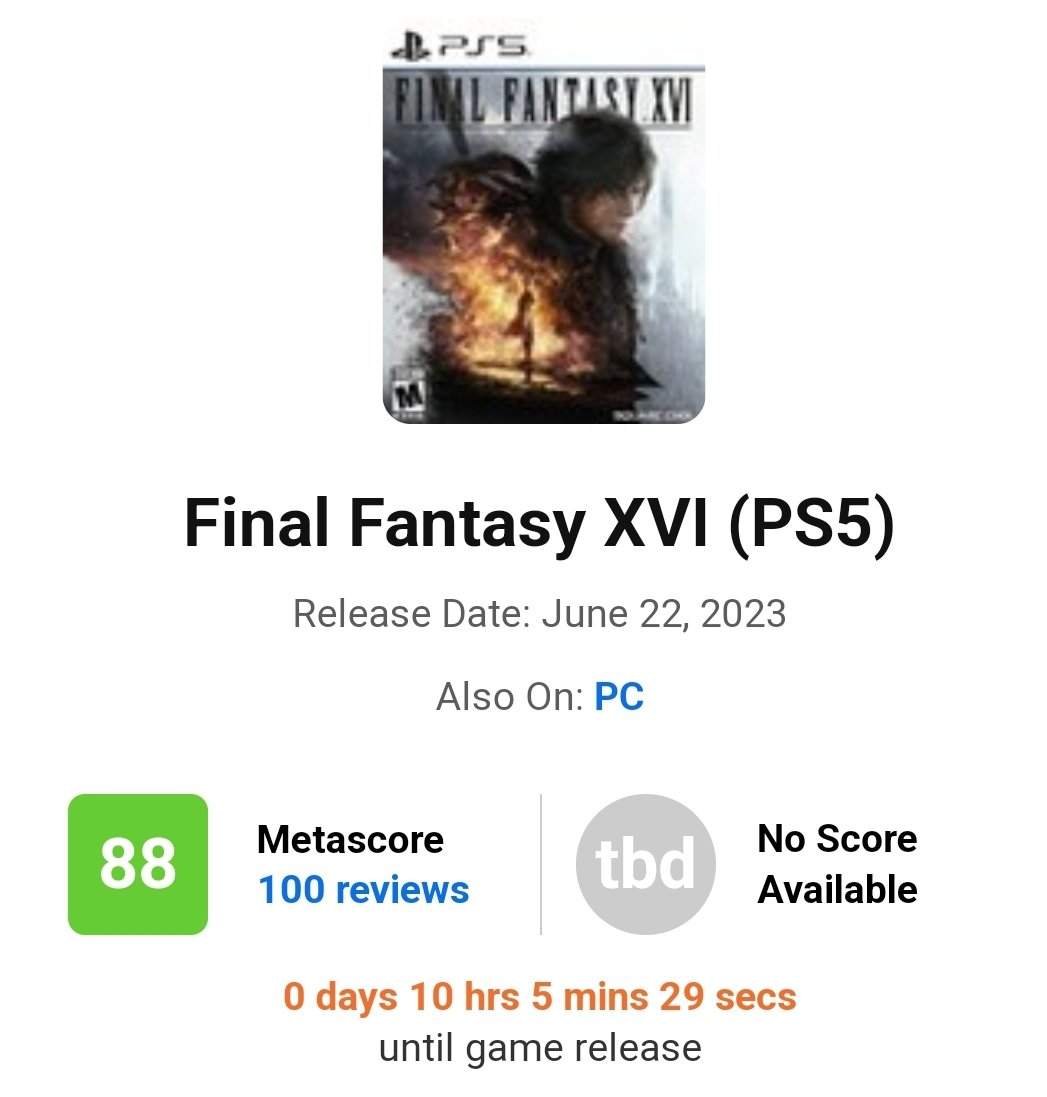 xero 🎮 game called Life 😶‍🌫️ on Twitter: "88 for FF16 🤔🧐"