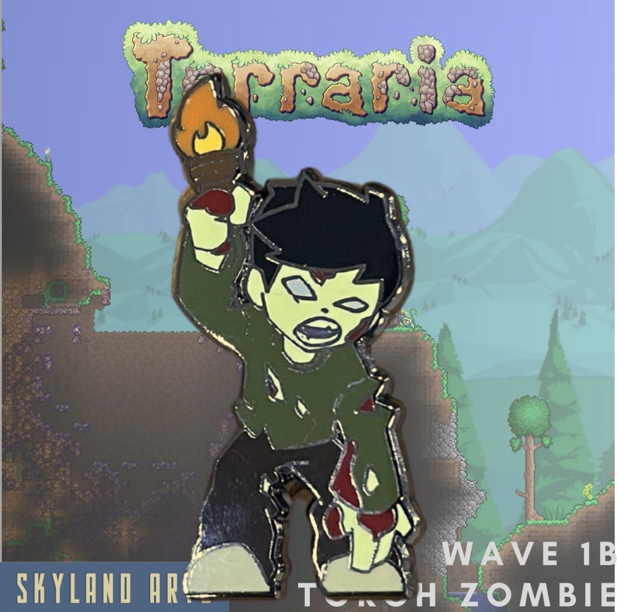 Terraria🌳 on Twitter: "Terraria 3 pin set by @skyland_arts with FREE STICKERS available for pre ...