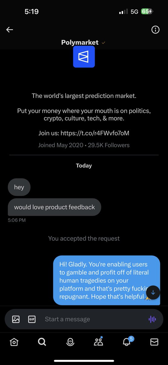 Michæl Becker on Twitter: "had a quick chat with @Polymarket"