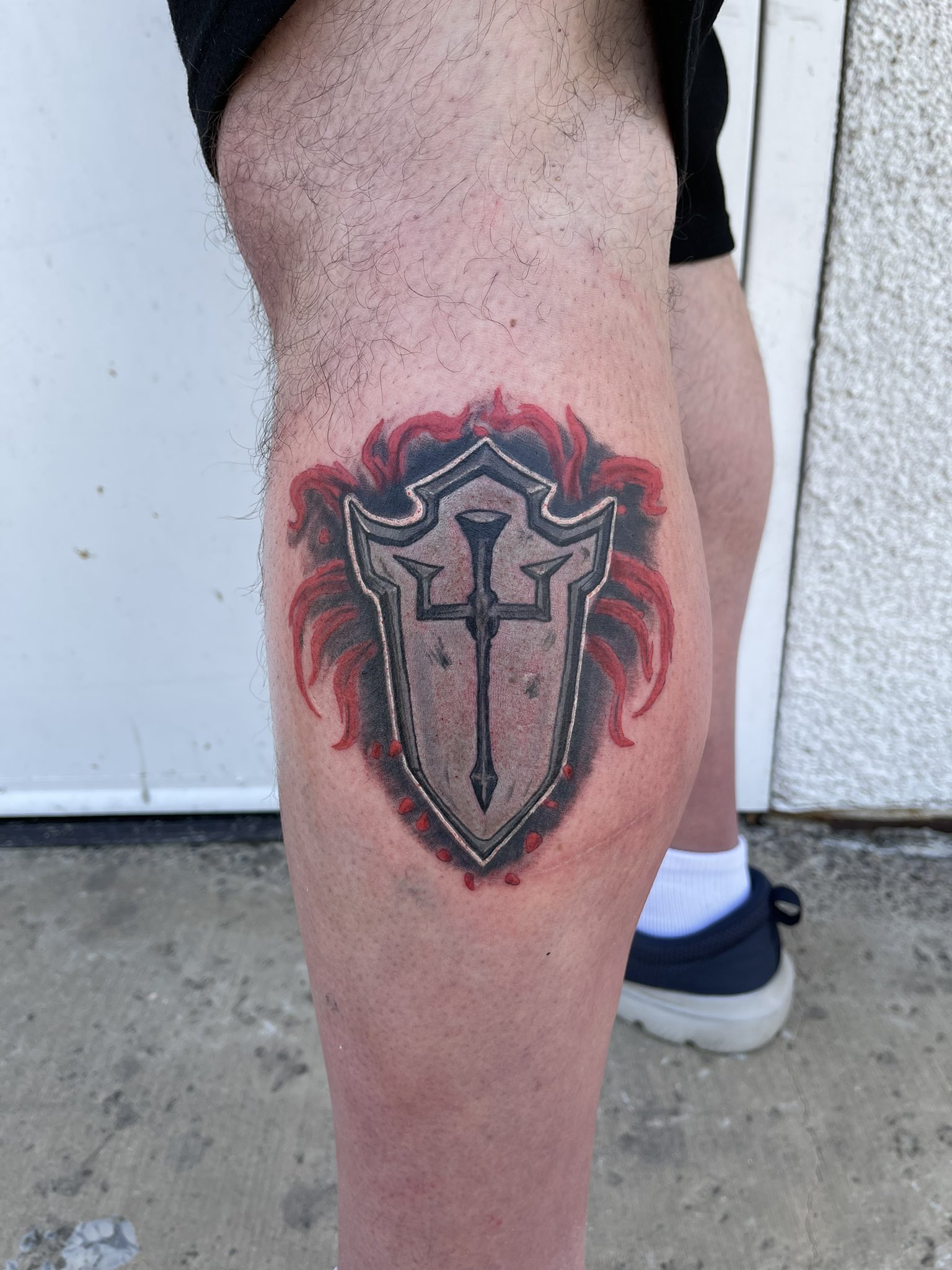 Templar Sword And Shield Tattoo