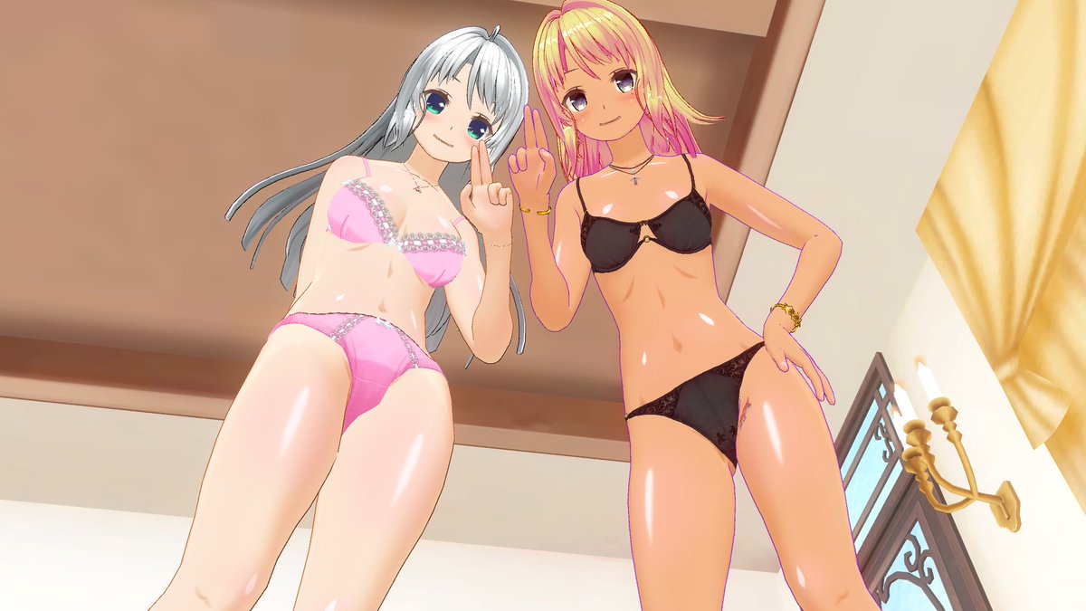 千石 豊＠COM3D2 CM3D2(戦ロリペッチ) on Twitter: "おはようございます！！ 水仙と結奈で下着にっかりピース ️ 二人はいつも仲が良いでっす！ #COM3D2 #CM3D2"