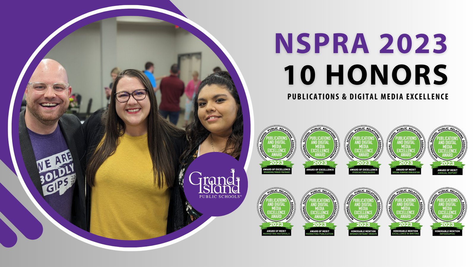 Mitch on Twitter: "Holy smokes! Our @GIPublicSchools Comms Team earned 6 Awards + 4 Honorable ...