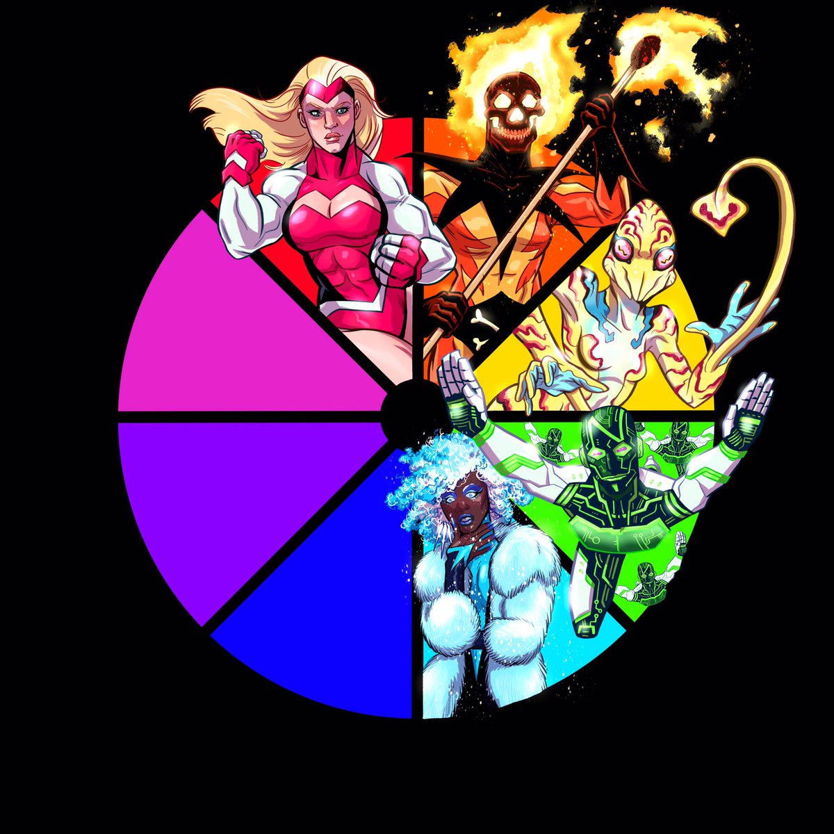 「Character Color Wheel Challenge Part 5 」|Ross Radkeのイラスト