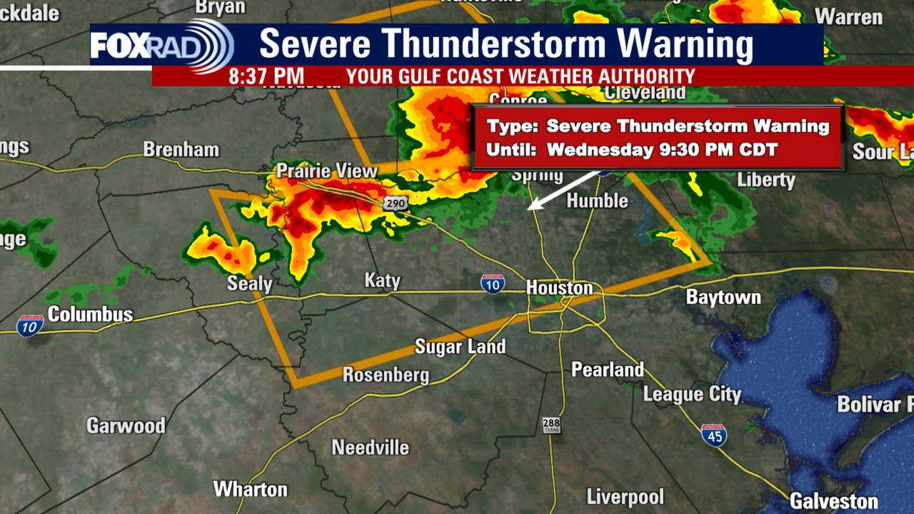 Remeisha Shade FOX 26 WX on Twitter: "A Severe Thunderstorm Warning has been issued. The polygon ...