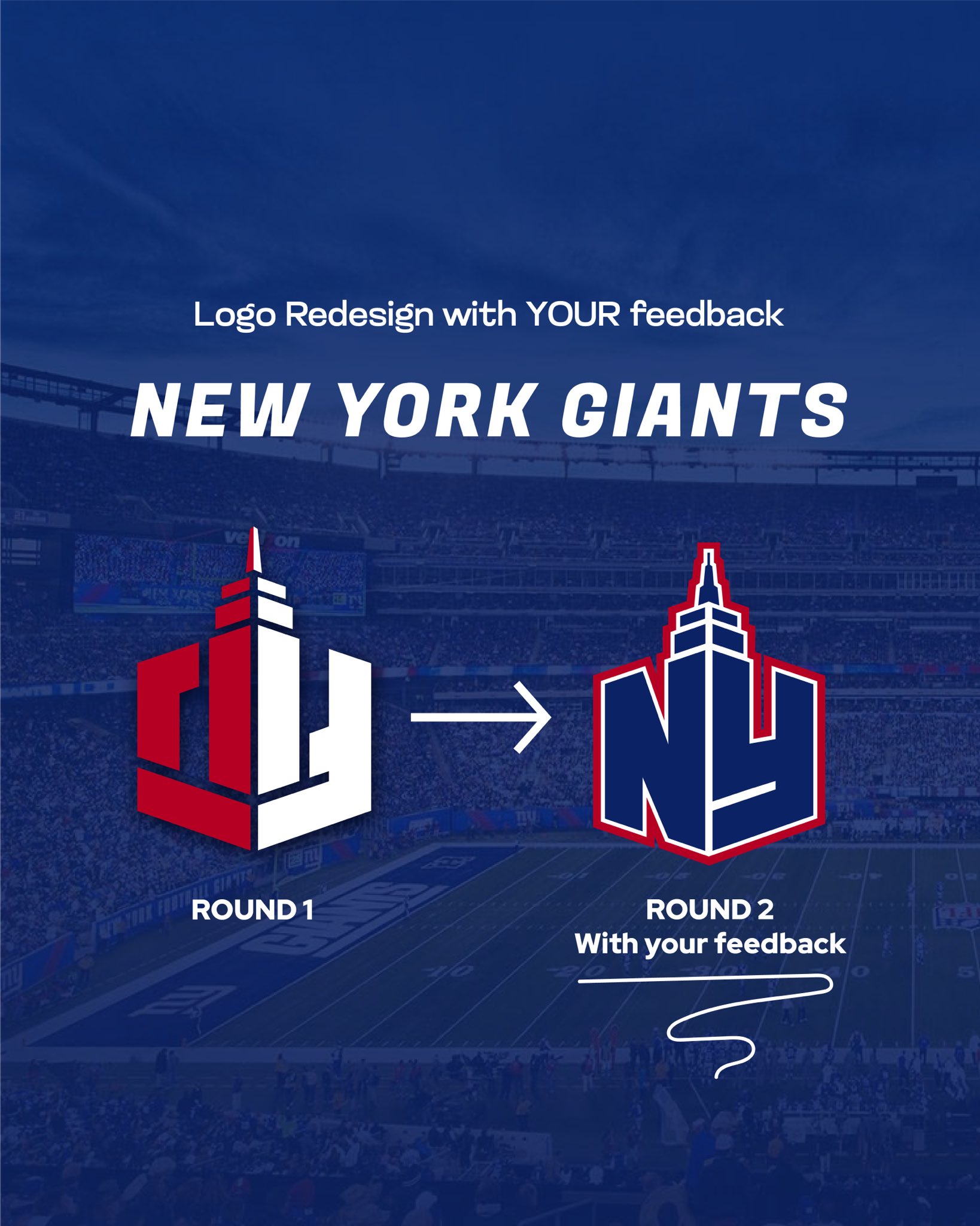 Redesigned Nfl Logo Emily Morgan Creates On X: "NY GIANTS Logo