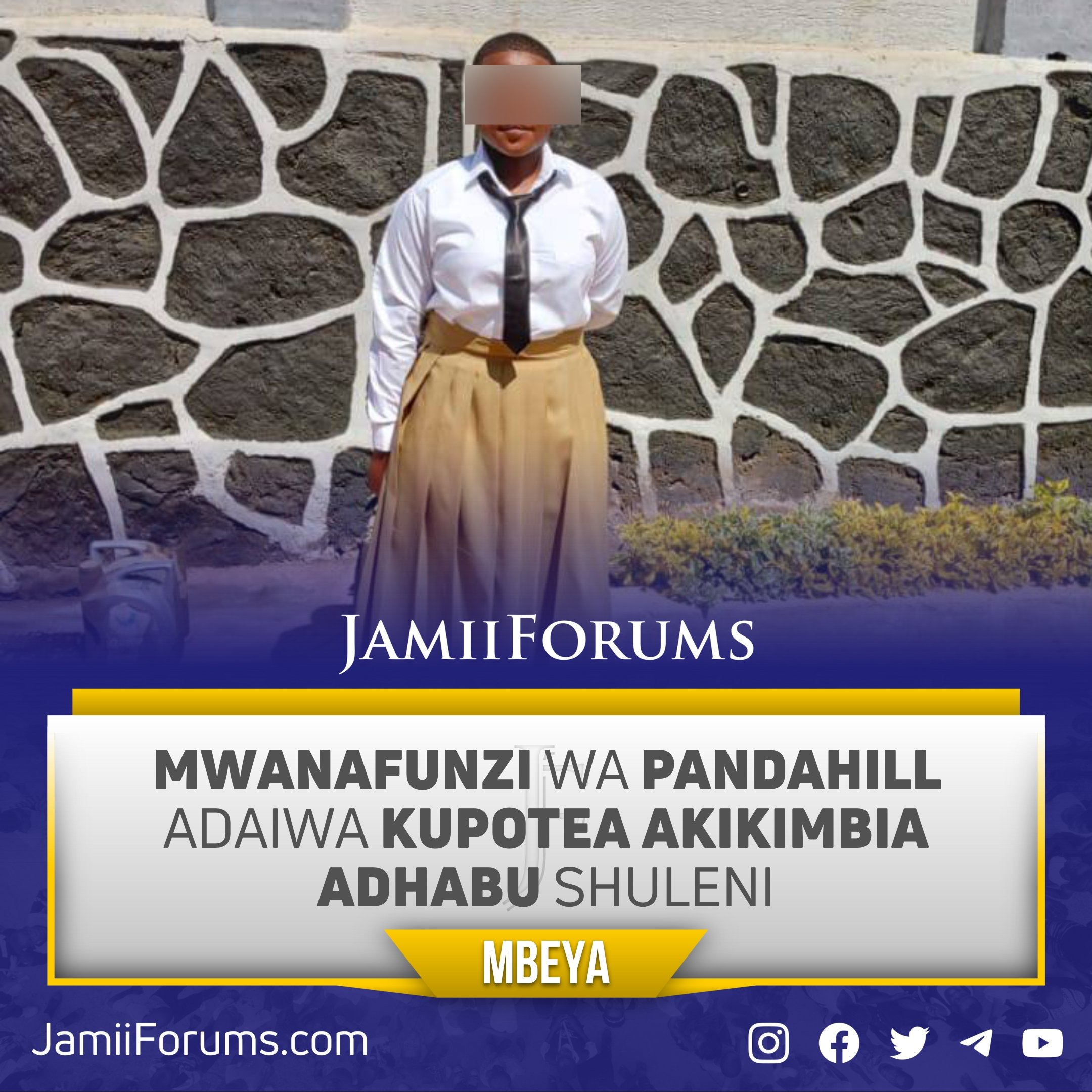 Jamii Forums on Twitter: "MBEYA: MWANAFUNZI WA PANDAHILL ADAIWA KUPOTEA AKIKIMBIA ADHABU SHULENI ...