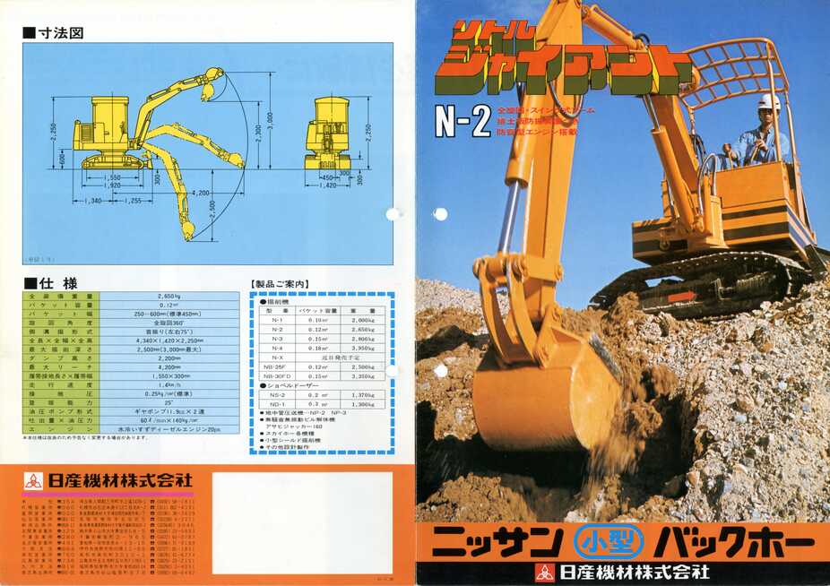 建設機械化ライブラリー on Twitter: "日産機材 リトルジャイアント N-2 ニッサン小型バックホー｜建設機械化ライブラリー @CM_BLib #note https://note ...