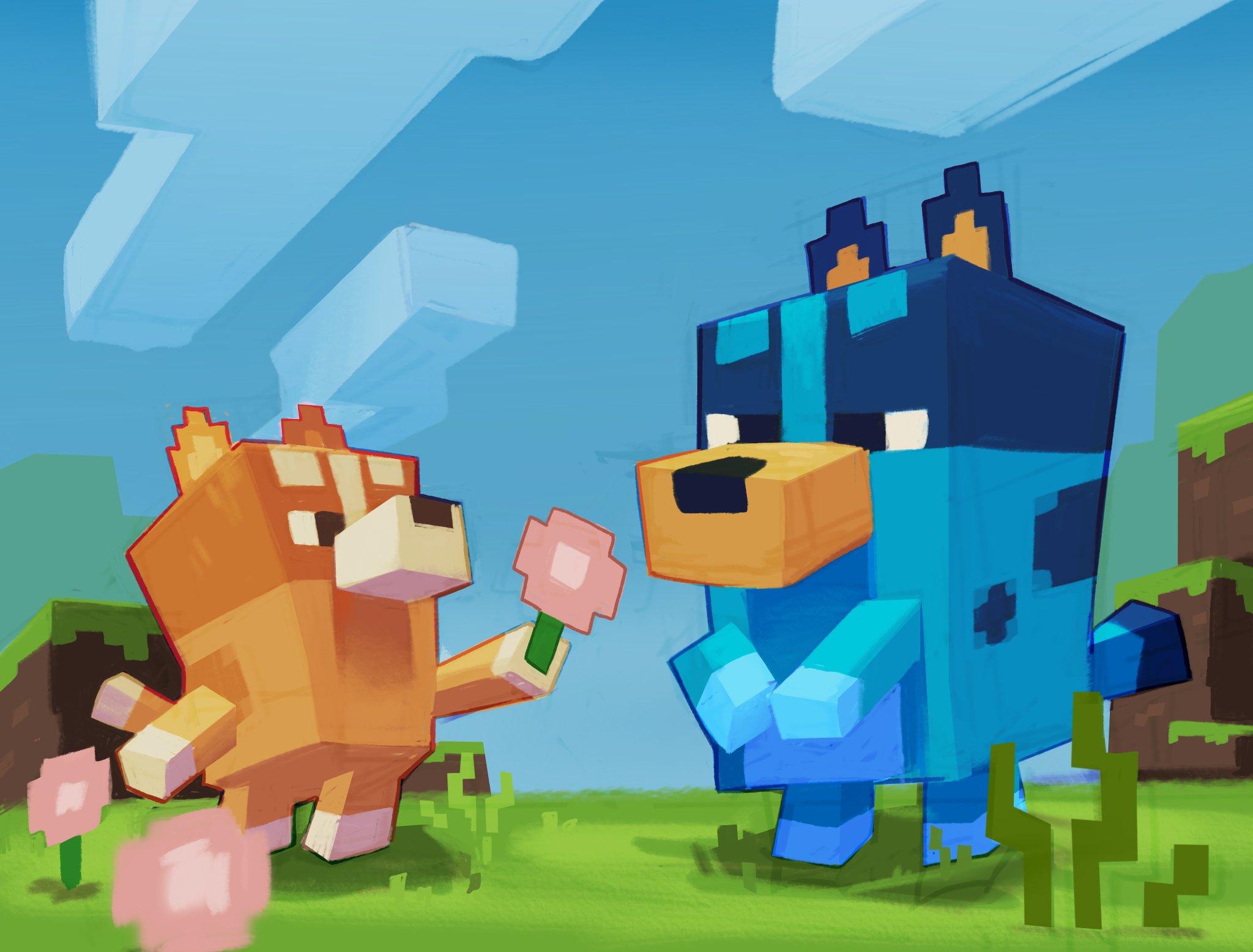 bluey minecraft map art : r/bluey🐁 Aposte em grandes emoções com a ...