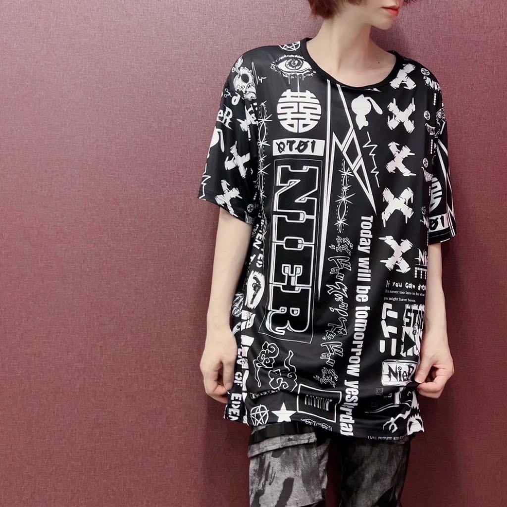 NIER CLOTHING on Twitter: "🚫新作案内🚫 HALF SLEEVE CUTSEW 【NIER LOGO】 ビジュアル映えも抜群な 当店オリジナルのデザインは、 総柄なの ...