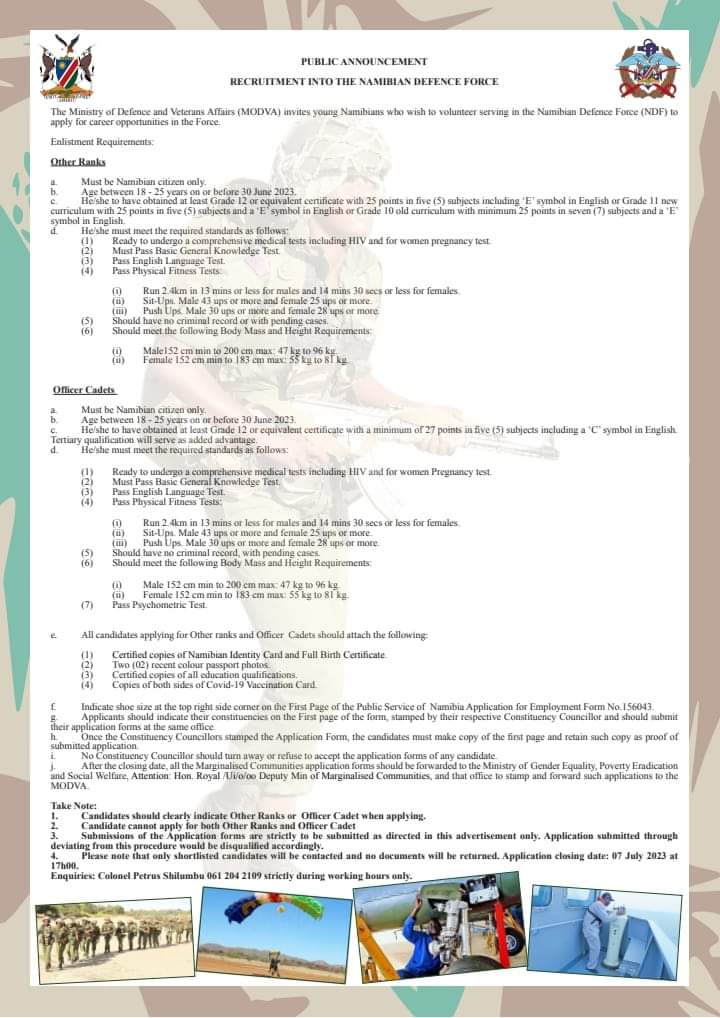 Ndf Application Form 2023 Printable Forms Free Online
