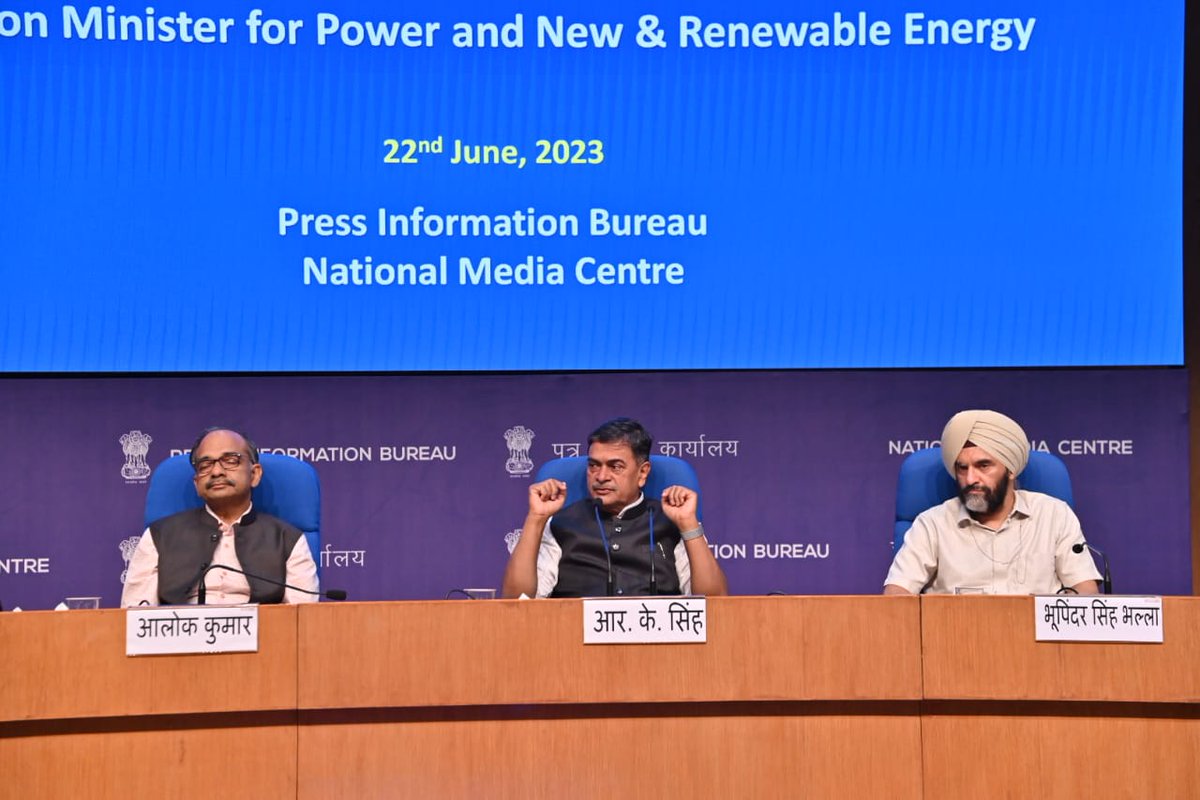 Ministry of New and Renewable Energy (MNRE) on Twitter: "RT @OfficeOfRKSingh: Speaking of major ...