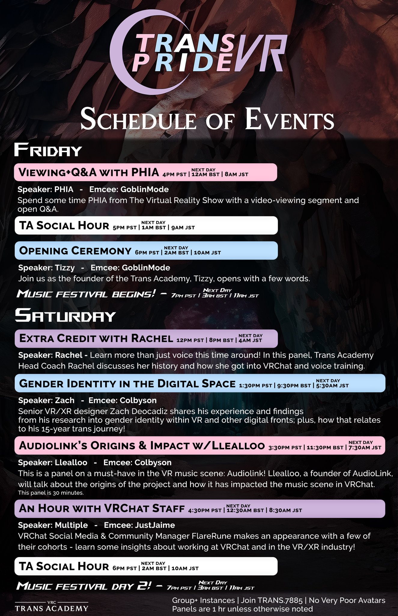 VRC Trans Academy 🔜 Trans Pride VR on Twitter: "Thanks for your interest in #TransPrideVR! Below ...