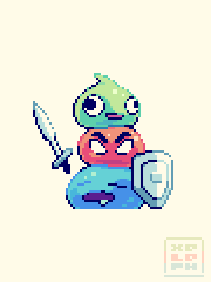 Xeleph 🍃| Commissions closed on Twitter: "Slime stack #pixelart ʳᵉᵖᵒˢᵗ https://t.co/nf9X04vSrW ...