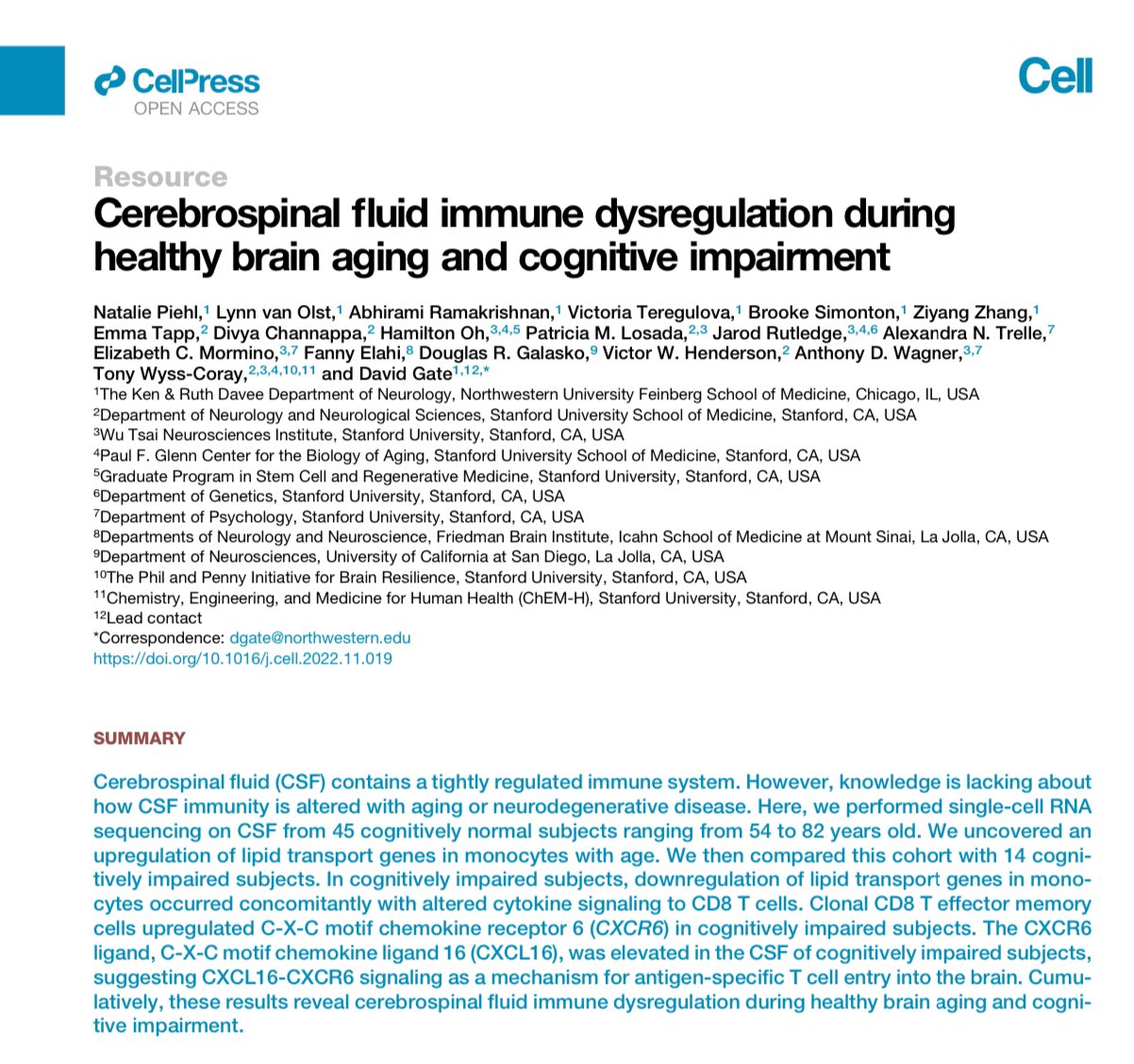Sammy, MSc on Twitter: "Immune cells within the cerebrospinal fluid show abnormal gene ...