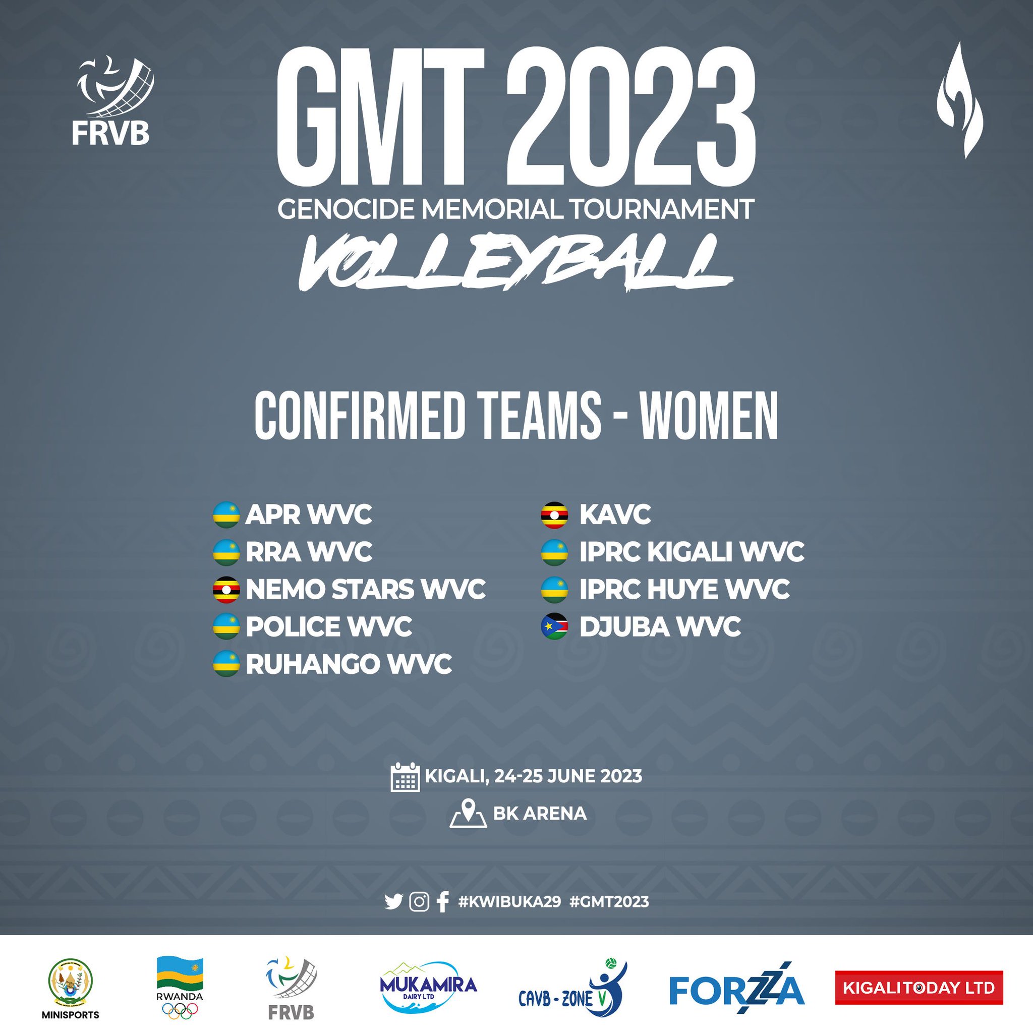 FRVB | RWANDA VOLLEYBALL on Twitter: "Confirmed Team Rosters for both Women & Men to participate ...