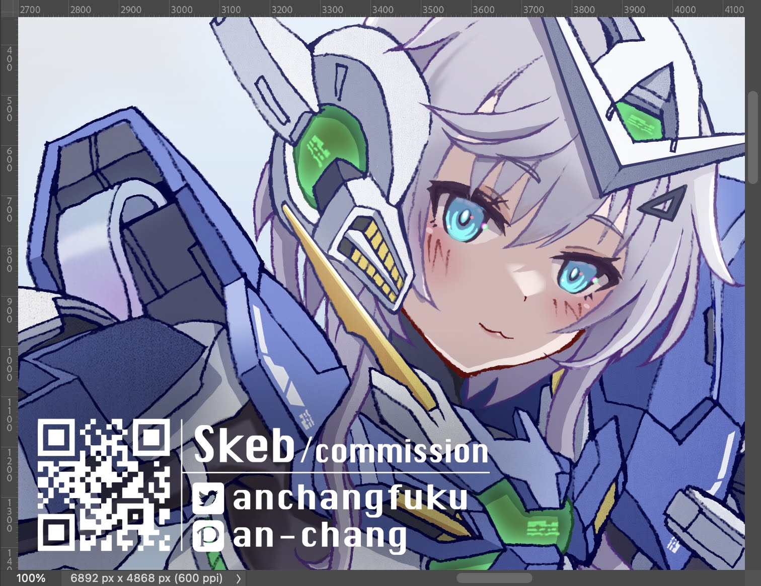 an-chang@commission on Twitter: "Skeb No.43 girl WIP https://t.co/S748HlooUx" / Twitter