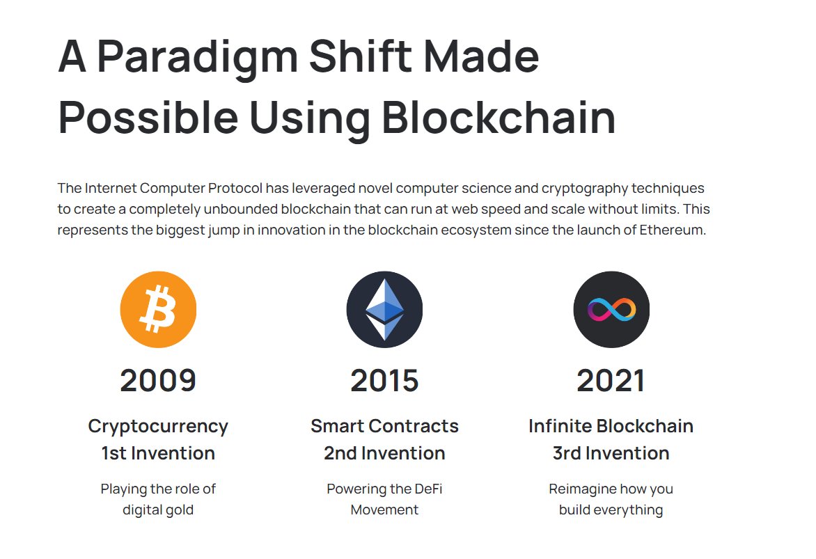 Internet Computer on Twitter: "#ICP is a paradigm shift for the Web3 Universe ↙️ The 3rd great ...