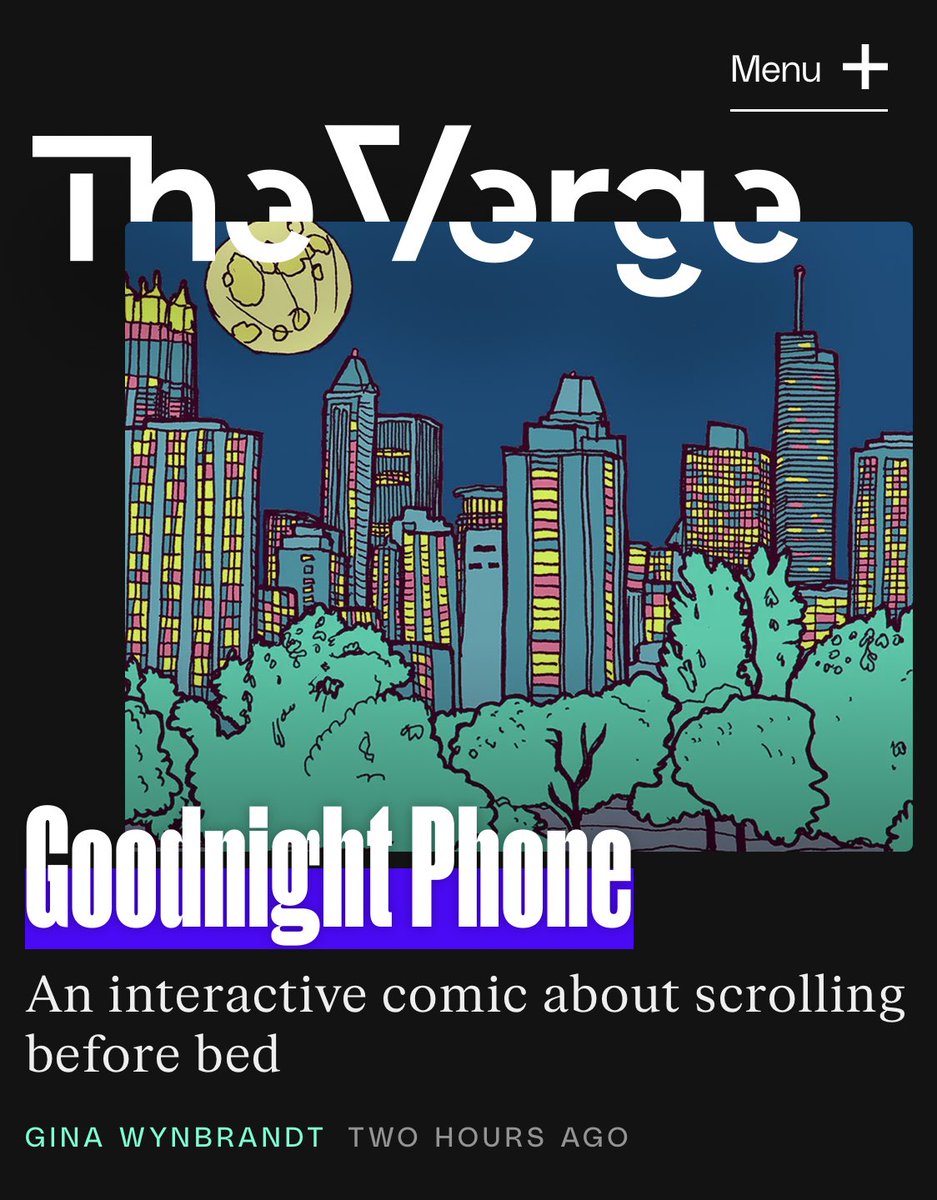 Gina Wynbrandt on Twitter: "today on the Verge: I have a NEW interactive comic “Goodnight Phone ...