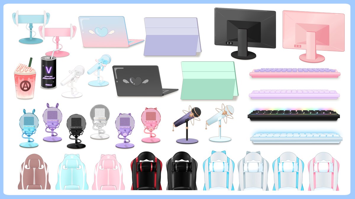 AOmaterial:Vtuberフリー素材配布サイト on Twitter: "[素材追加] うさぎのゲーミングチェア22種 https://aomaterial.com/?p=13269 ...