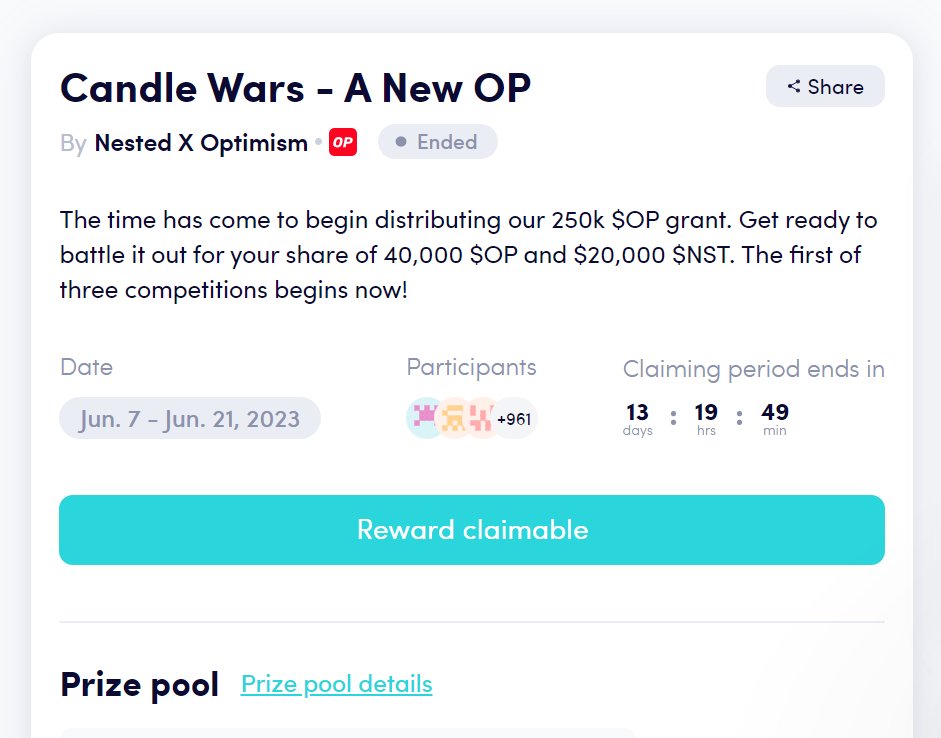 CryptoDuck 🔴 on Twitter: "ใครที่ร่วมแข่งเทรด OP Candle Wars จาก @NestedFi ตอนนี้สิ้นสุดแล้วครับ ...