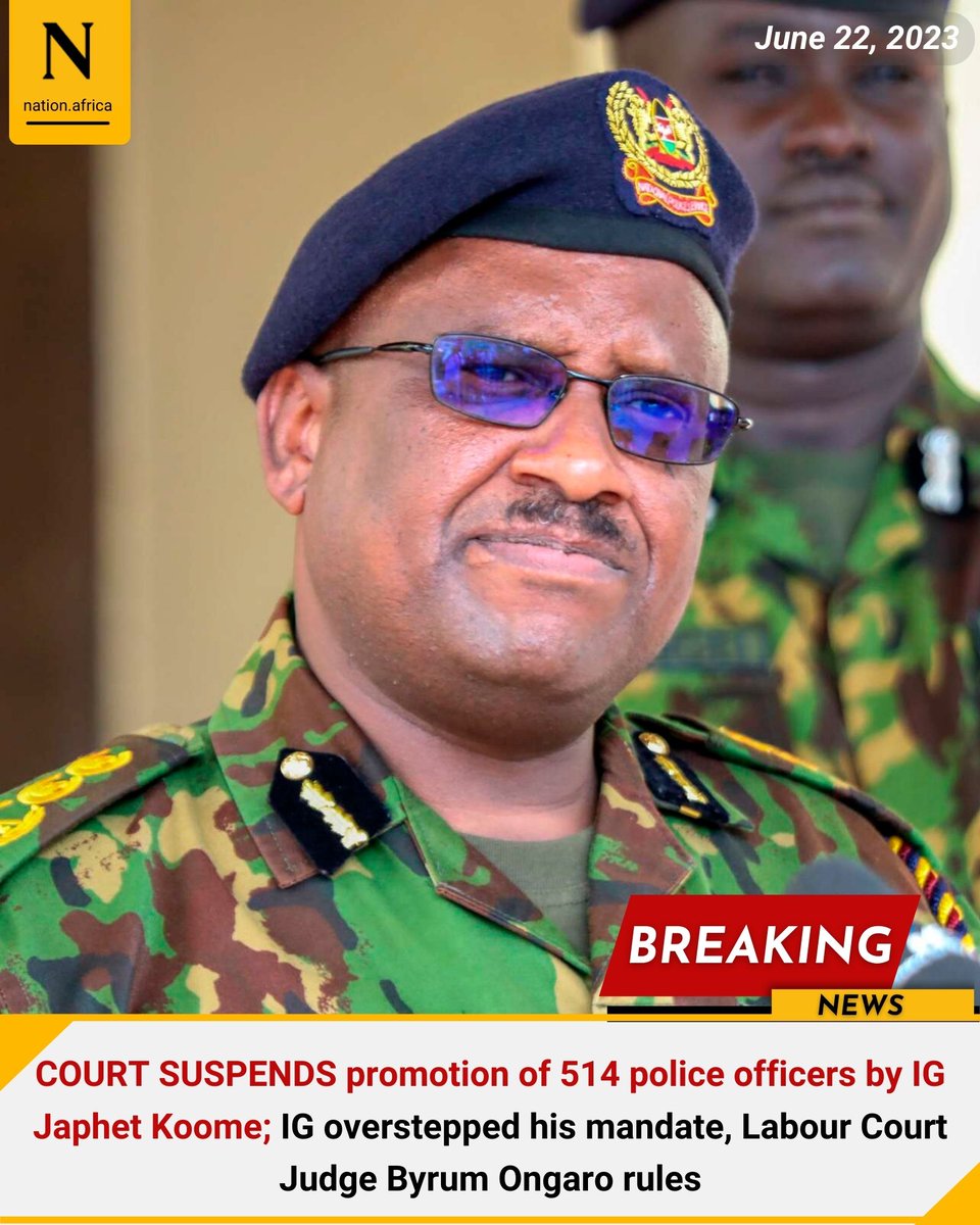 Nation Africa On Twitter Court Suspends Promotion Of 514 Police