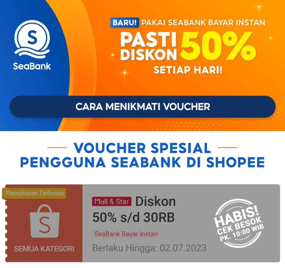 Racun Belanja | Info Diskon, Promo, Cashback on Twitter: "Ada yang dapat voucher SeaBank diskon ...