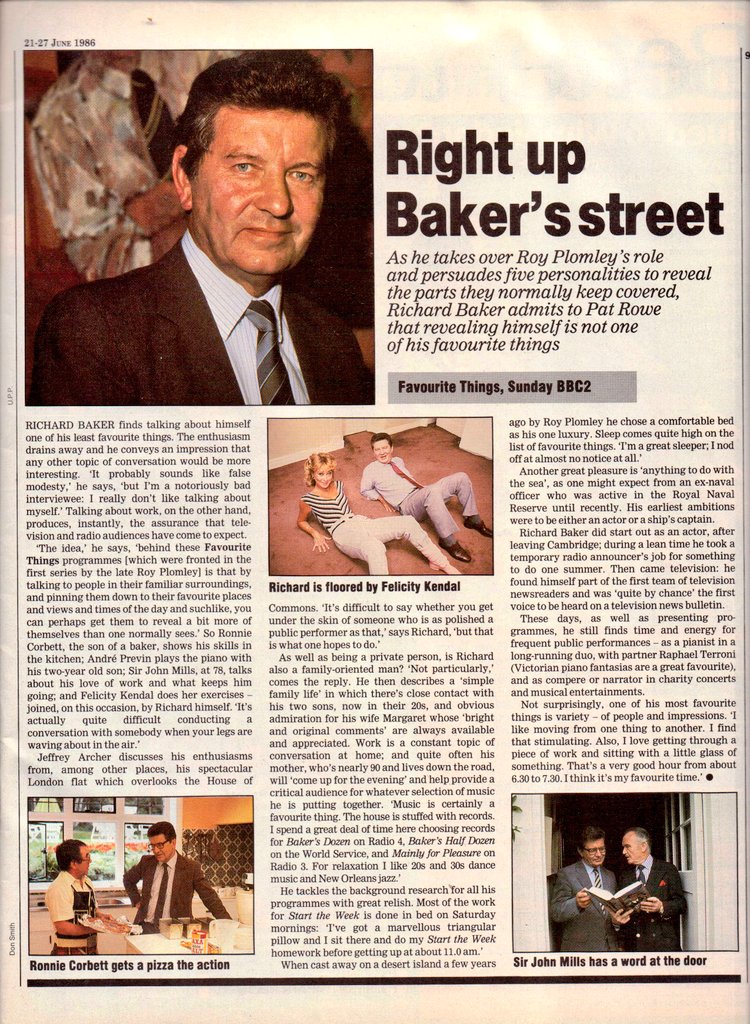 John Williams on Twitter: "RT @bohaynowell: Feeling quite envious of Richard Baker’s life, tbh."