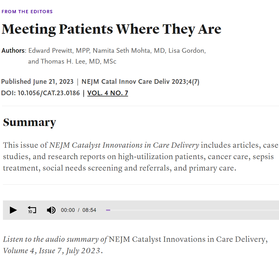 Nejm Catalyst On Twitter The July 2023 Issue Of Nejm Catalyst