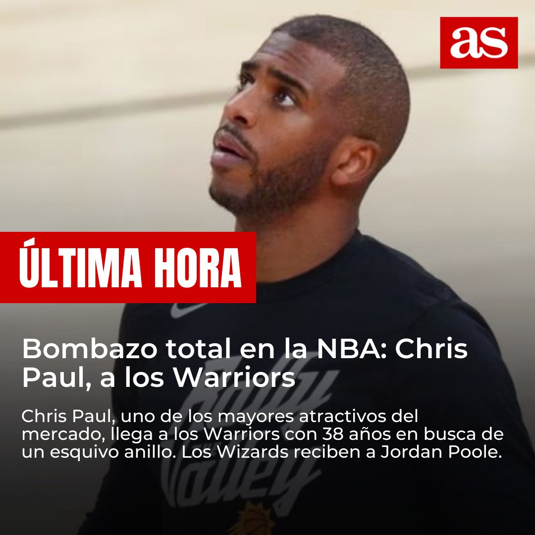 Diario AS on Twitter: "RT @AS_NBA: 🚨 ÚLTIMA HORA 💣 Bombazo total en la NBA: Chris Paul, a los ...
