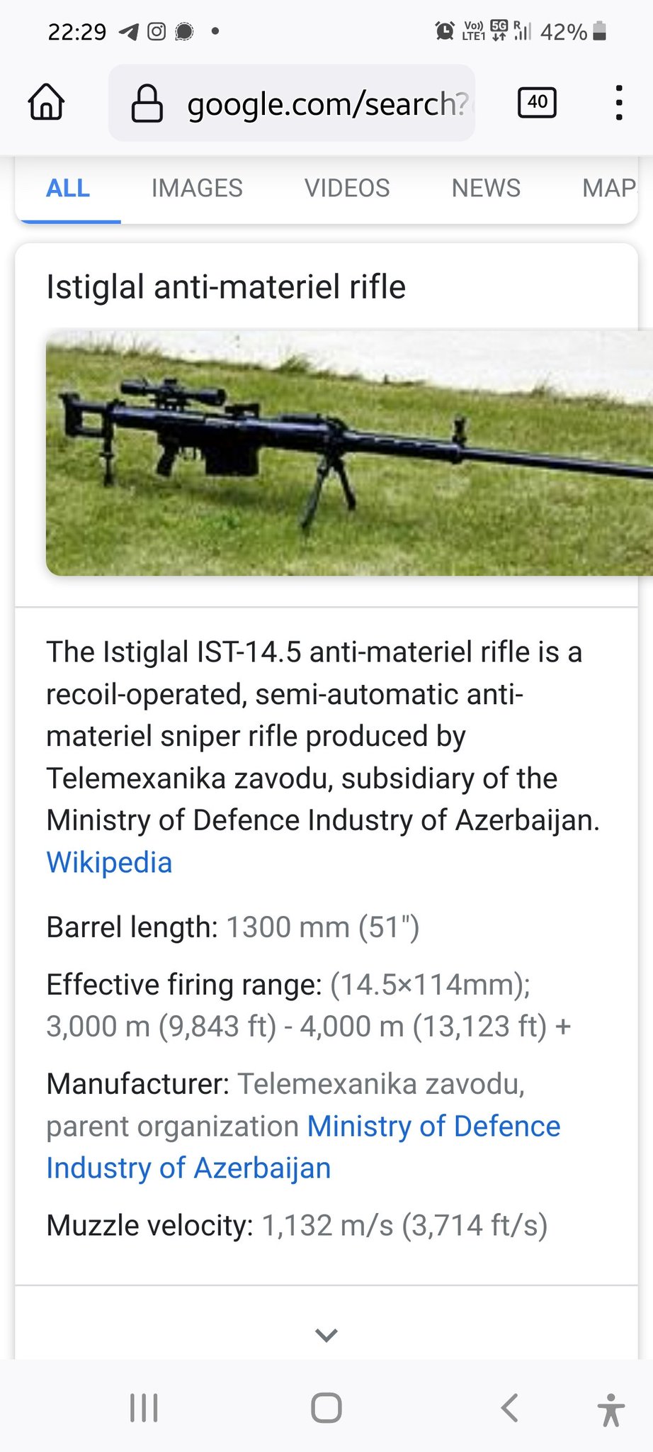 Istiglal Anti Material Rifle